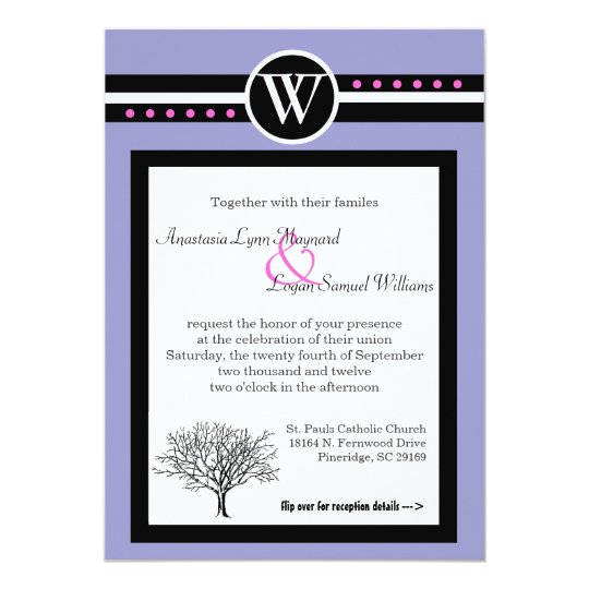 TWO IN ONE WEDDING CEREMONY & RECEPTION INVITATION | Zazzle.com
