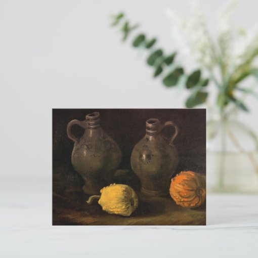 Two Jars and Two Pumpkins by Van Gogh Postcard | Zazzle