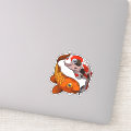 Two Koi Carp Fish Friends Swimming Cartoon Sticker | Zazzle