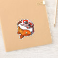 Two Koi Carp Fish Friends Swimming Cartoon Sticker | Zazzle