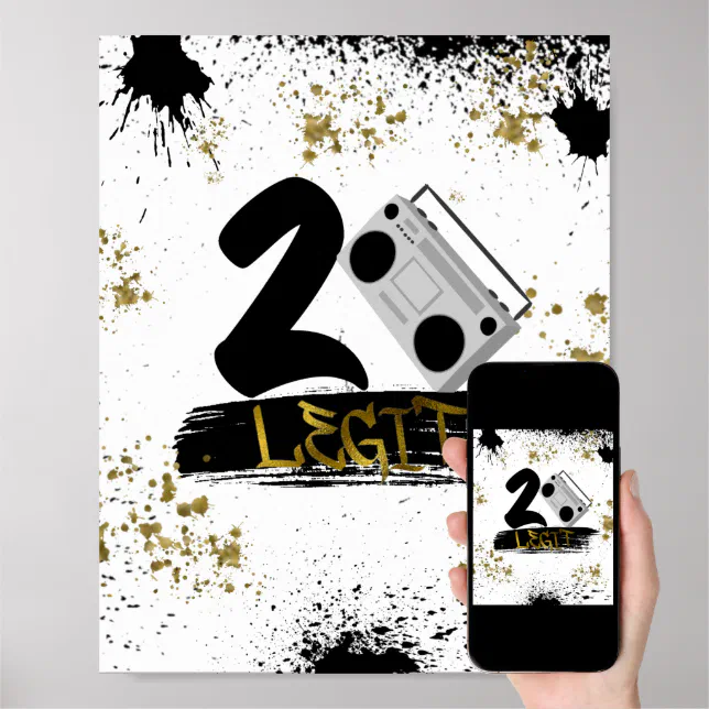 Two Legit to Quit Birthday Poster | Zazzle