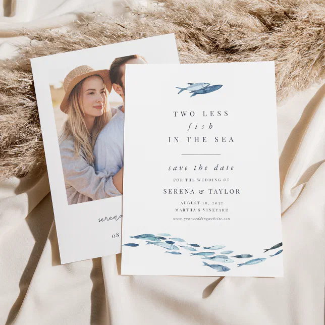 Two Less Fish in The Sea Nautical Photo Save The Date | Zazzle