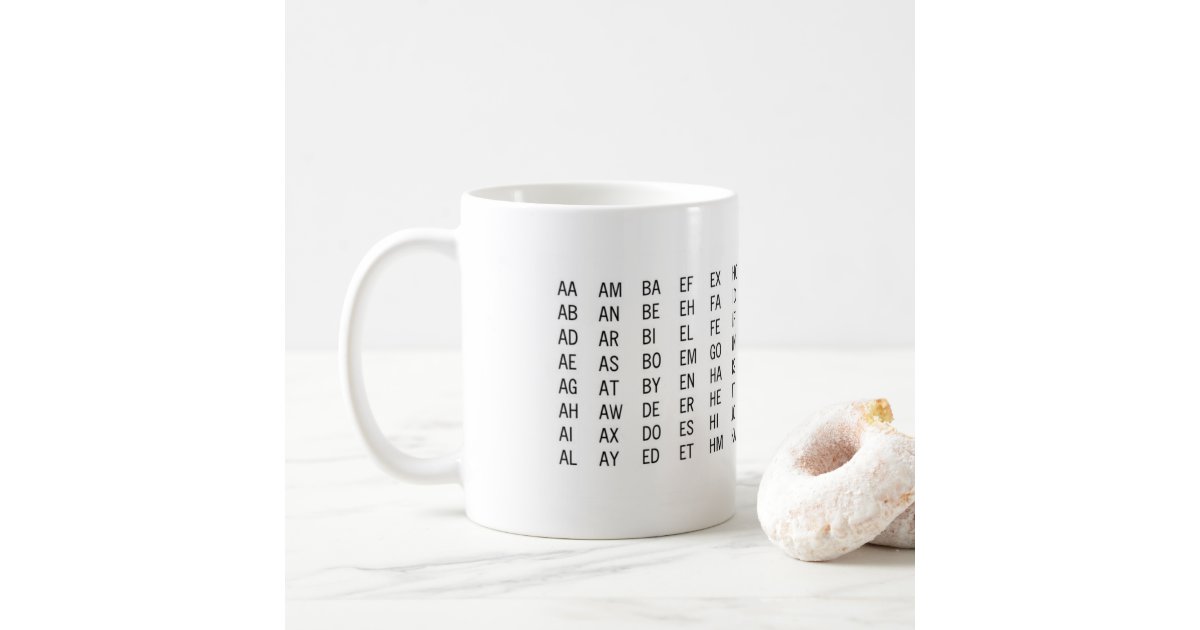 Two Letter Word List Mug Zazzle