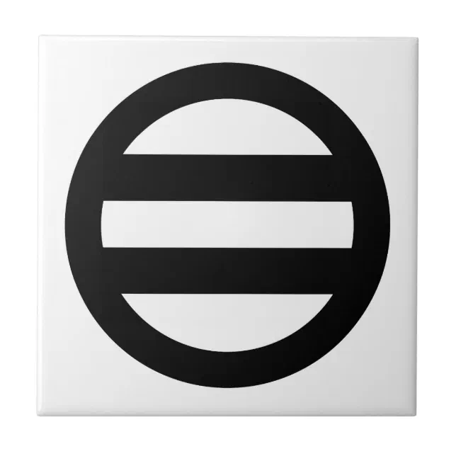 Two lines, encircled tile | Zazzle