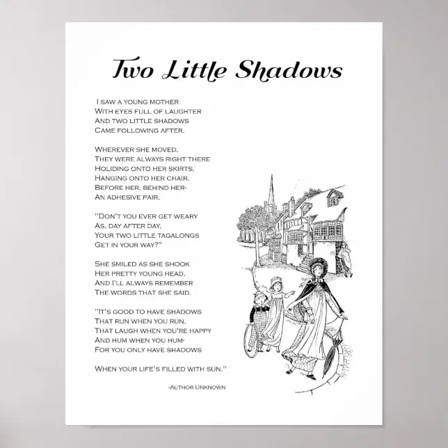 Two Little Shadows Poster | Zazzle