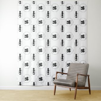 Two Logo Step and Repeat Photo Booth Backdrop | Zazzle
