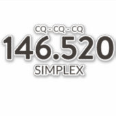 Two Meter Simplex Ham Radio Frequency Sticker | Zazzle