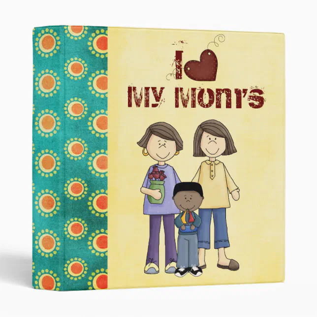 two moms scrapbook/ photo album binder | Zazzle