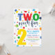 Two Much Fun Birthday Invitation 2nd Birthday | Zazzle