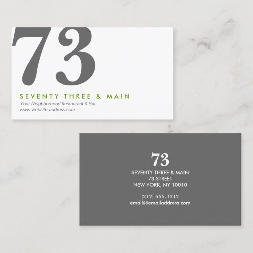 TWO NUMBERS LOGO II Designer Business Card | Zazzle