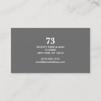 TWO NUMBERS LOGO II Designer Business Card | Zazzle