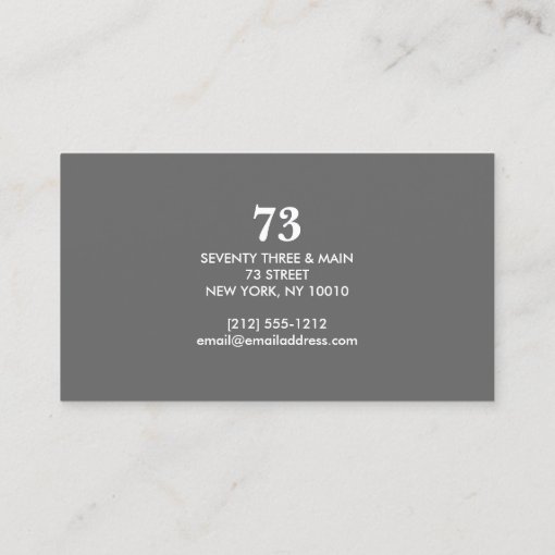 TWO NUMBERS LOGO II Designer Business Card | Zazzle