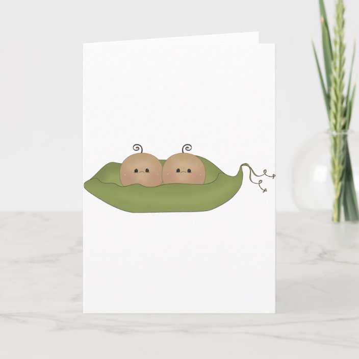 Two Peas In A Pod Card | Zazzle.com
