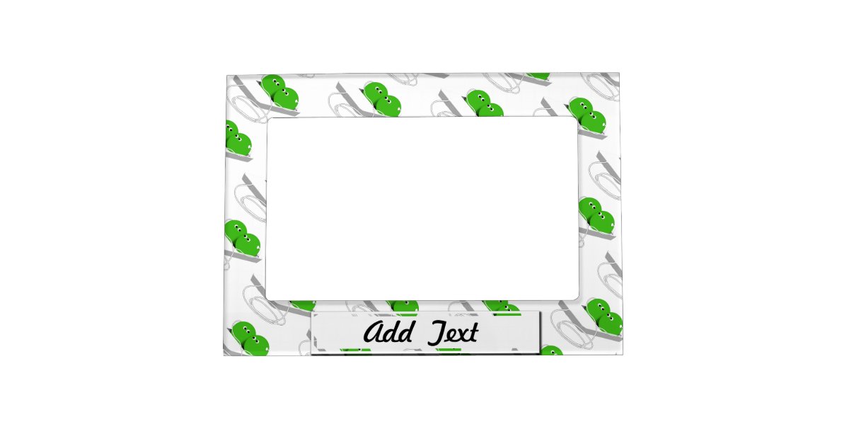 Two Peas In A Pod Magnetic Photo Frame | Zazzle