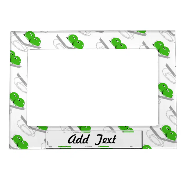 Two Peas In A Pod Magnetic Photo Frame | Zazzle