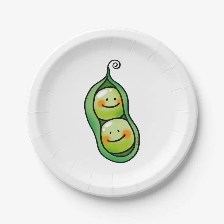 Two peas in a pod paper plates | Zazzle