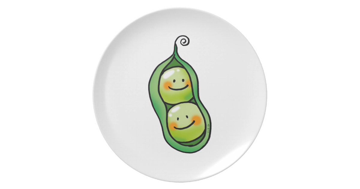 Two peas in a pod plate | Zazzle