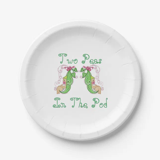 Two Peas In A Pod Plates | Zazzle