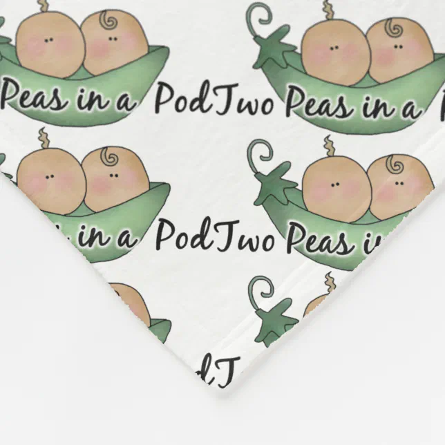 Two peas in a pod twin baby blanket | Zazzle