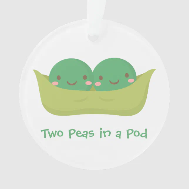 Two Peas in a Pod Twins Nursery Room Decor Ornament | Zazzle
