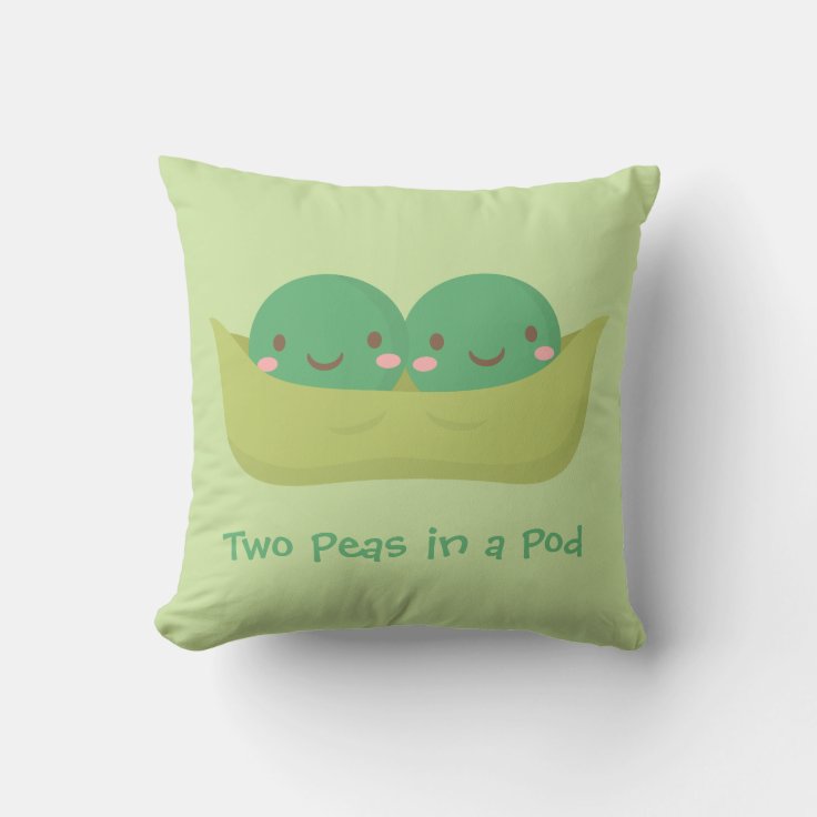 Two Peas in a Pod Twins Nursery Room Decor Throw Pillow | Zazzle