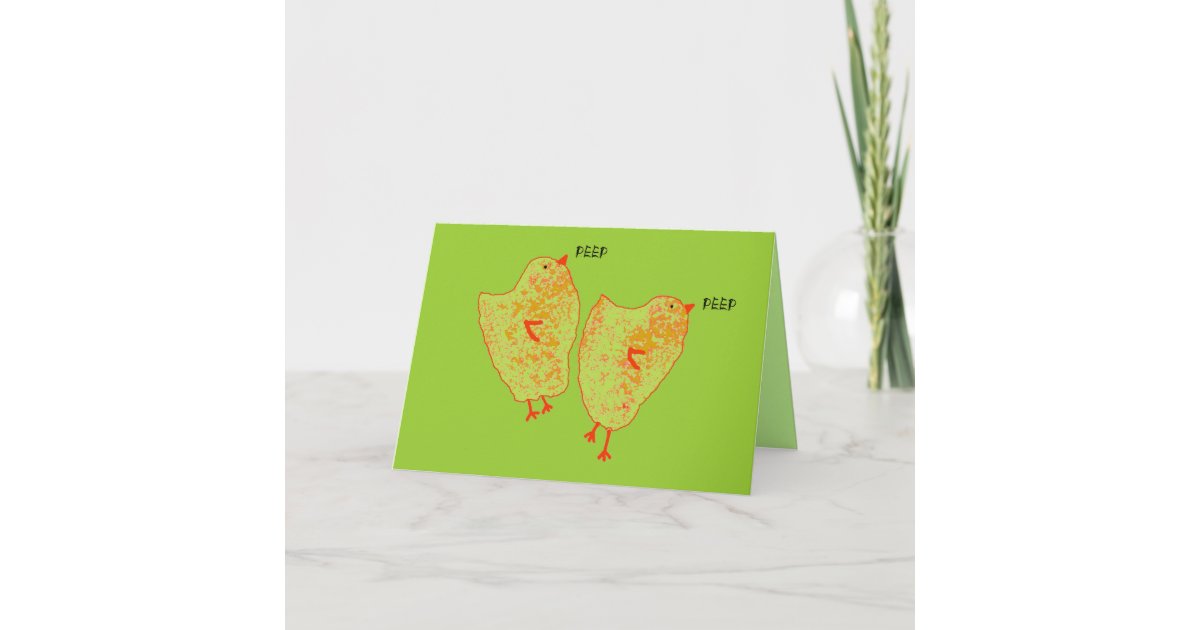 Two peeps on a card | Zazzle