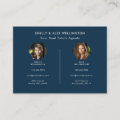 Two Person Blue Custom QR Code Photo Real Estate Business Card | Zazzle