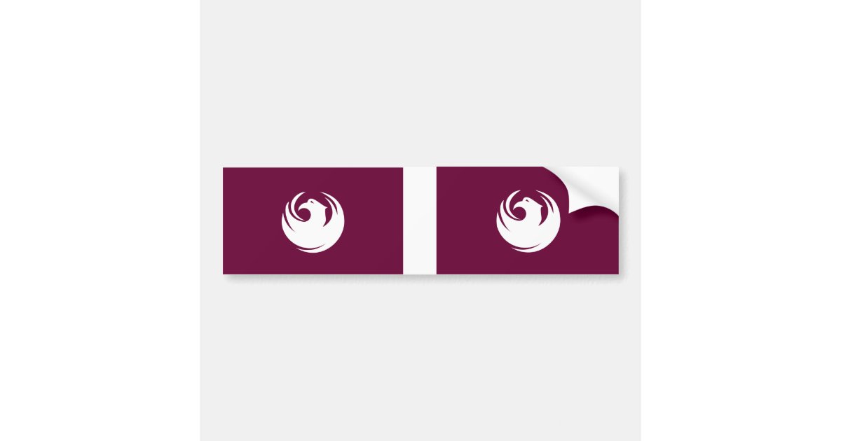 TWO Phoenix Flags Bumper Sticker | Zazzle