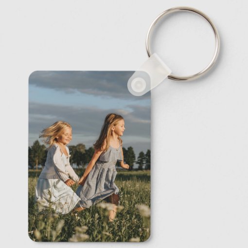 Two Photo Custom Double Sided Keychain | Zazzle