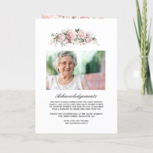 Two Photo Funeral Celebration of Life Program | Zazzle