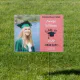 Two Photo Vertical Class of Graduate Pink Yard Sign | Zazzle
