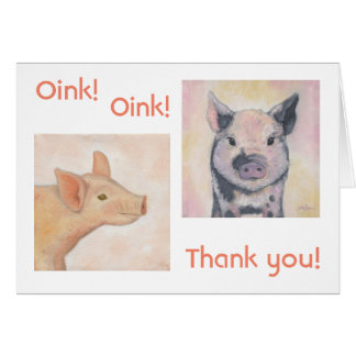 Pig Thank You Cards | Zazzle