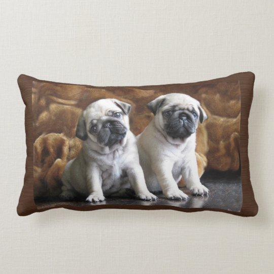 Two Pugs Pillow | Zazzle.com