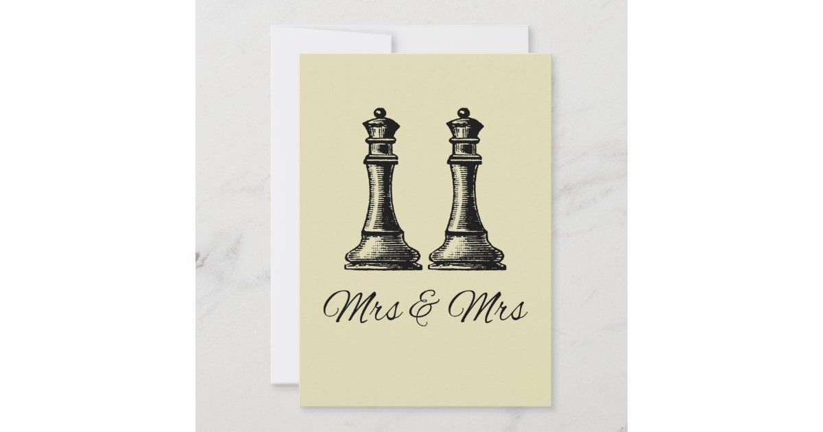 Two Queens Lesbian Wedding Invitation | Zazzle