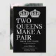 Two Queens Make A Pair Gay Lesbian Wedding Announcement | Zazzle