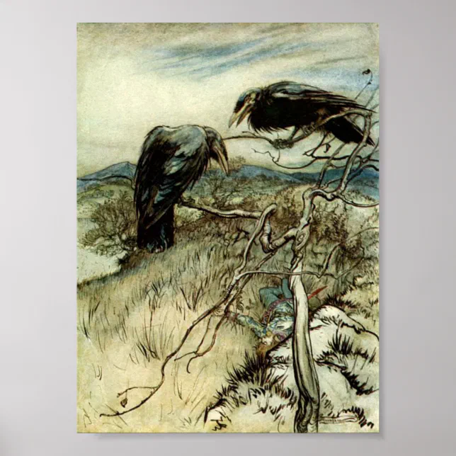 Two Ravens Poster | Zazzle