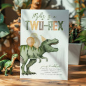 Two-Rex Dinosaur Birthday Invitation | Zazzle