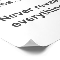 Two Rules For Success Revealed Poster | Zazzle