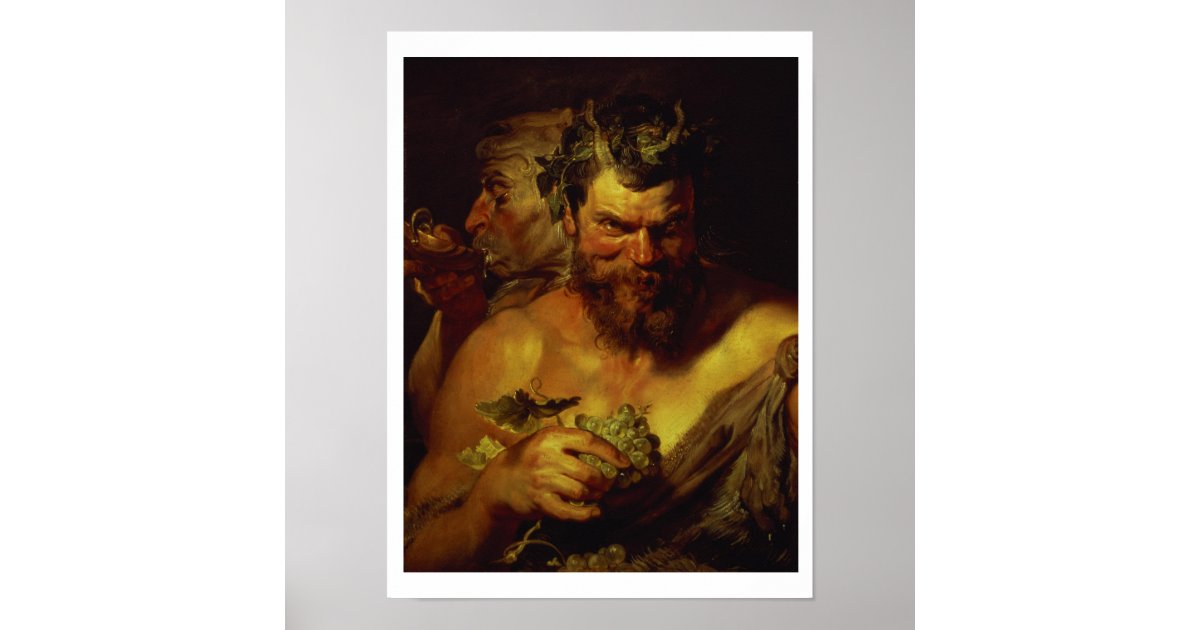 Two Satyrs (oil on panel) Poster | Zazzle