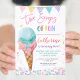 Two Scoops Of Fun Birthday Party Invitation | Zazzle