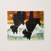 Two Scottie Dogs Waiting for Santa Claus Jigsaw Puzzle | Zazzle