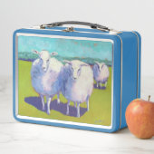 Two Sheep In Field Metal Lunch Box | Zazzle