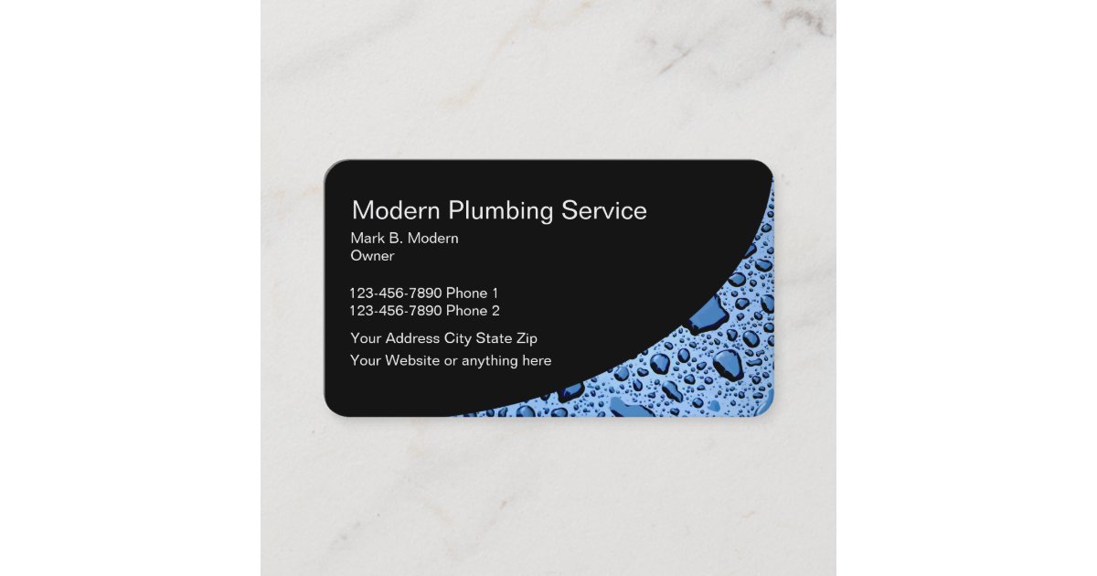 Two Side Plumber Business Cards | Zazzle.com