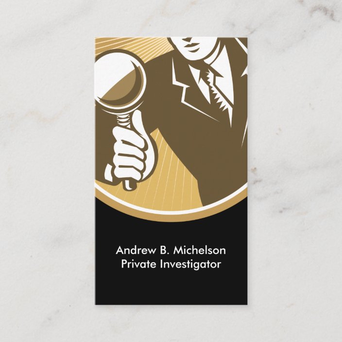 Two Side Private Investigator Business Card | Zazzle.com