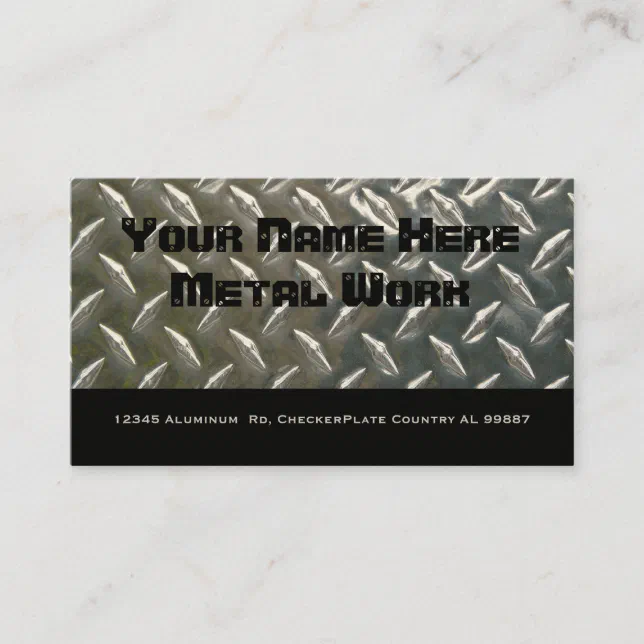 Two Sided Aluminum Metal for Mechanic or ? Business Card | Zazzle