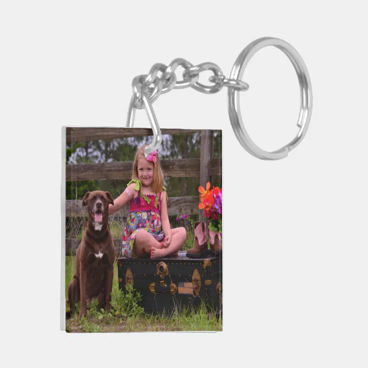 Two-sided Photo Key Chain | Zazzle