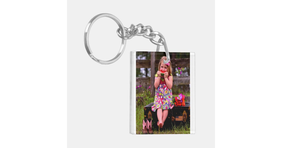 Two-sided Photo Key Chain | Zazzle