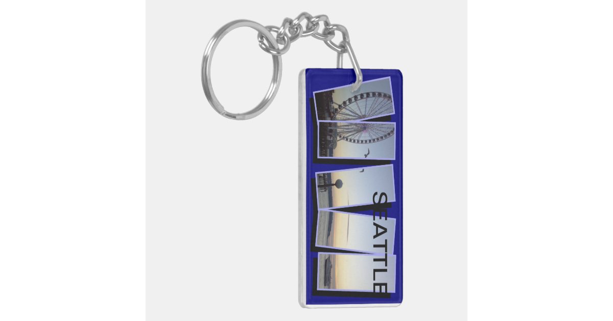 TWO SIDED SEATTLE KEY RING | Zazzle