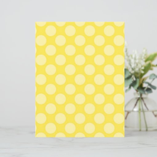 Two-Sided Yellow Polka Dots Scrapbook Paper | Zazzle