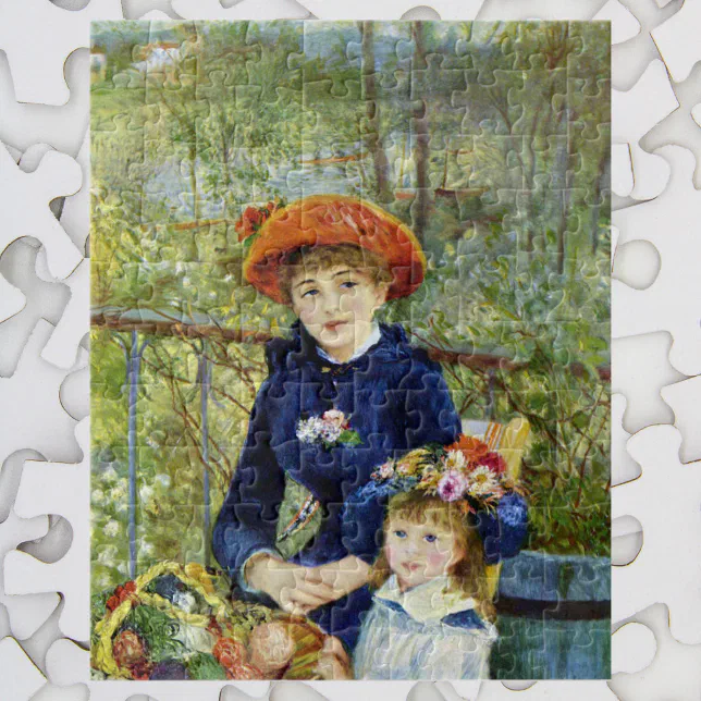 Two Sisters (On the Terrace) By Pierre Renoir Jigsaw Puzzle | Zazzle